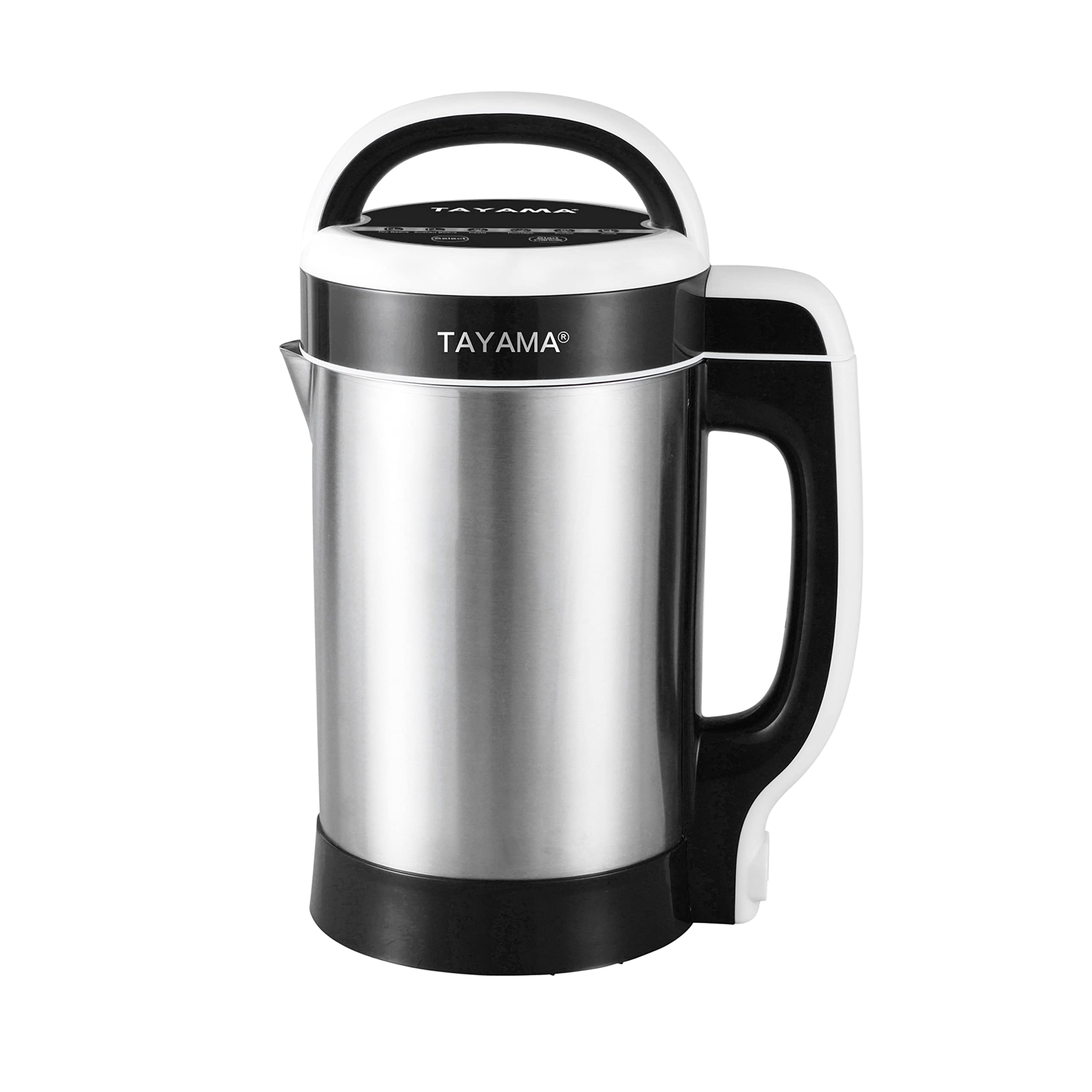 TAYAMA Multi-Functional Stainless Steel Soy and Nutmilk Maker, 1.3L, Black