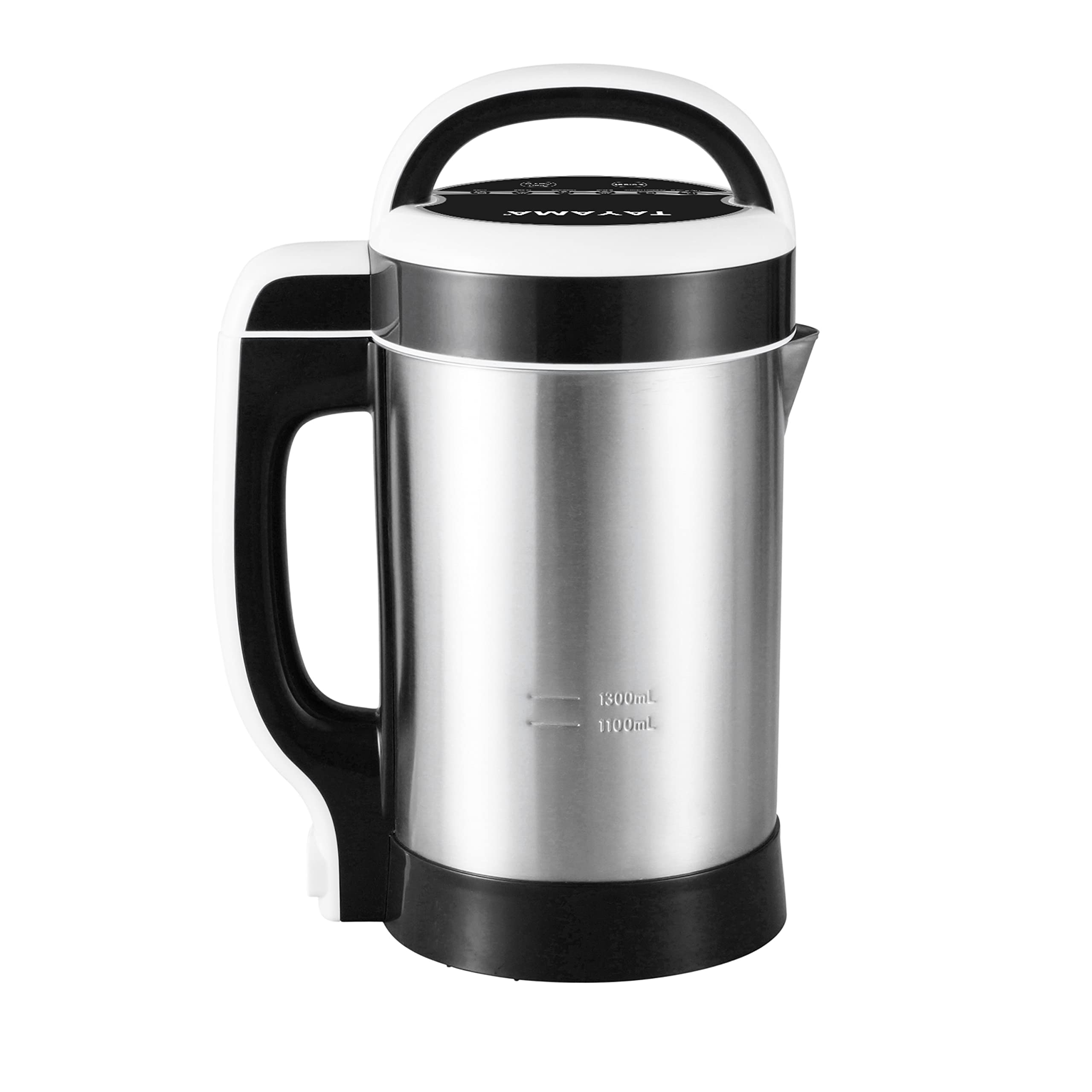 TAYAMA Multi-Functional Stainless Steel Soy and Nutmilk Maker, 1.3L, Black