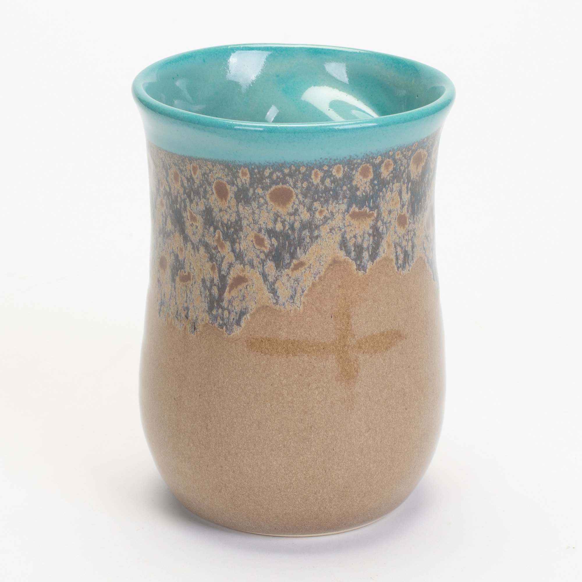 Clay in Motion Handwarmer Mug - Left Hand (Island Oasis)