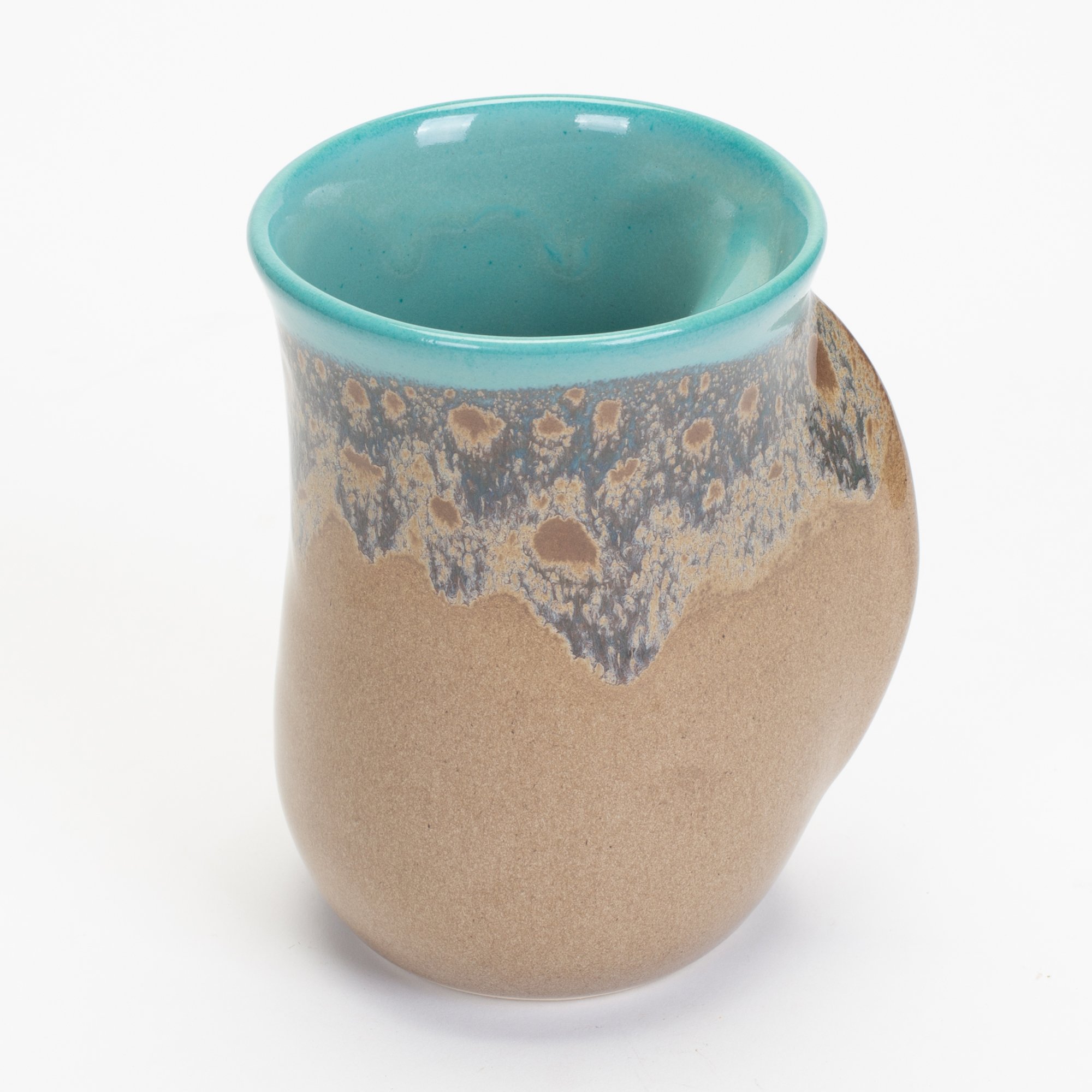 Clay in Motion Handwarmer Mug - Left Hand (Island Oasis)