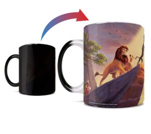 morphing mugs disney - the lion king - presentation of cub - thomas kinkade - one 11 oz color changing heat sensitive ceramic mug – image revealed when hot liquid is added!