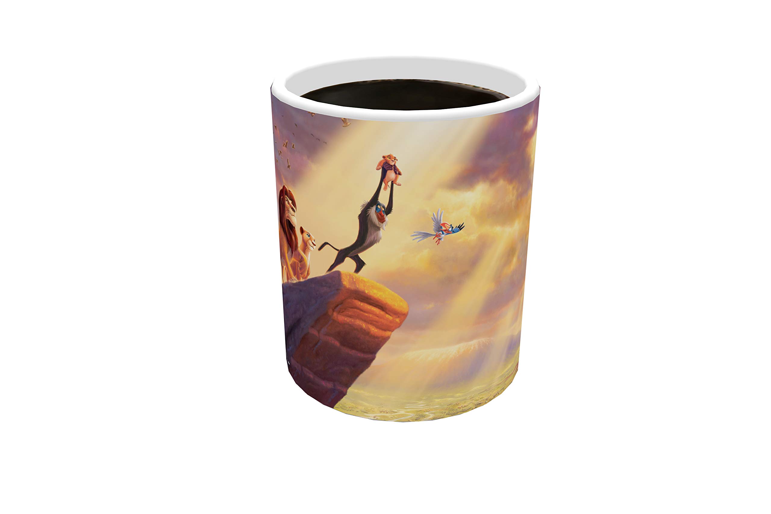 Morphing Mugs Disney - The Lion King - Presentation of Cub - Thomas Kinkade - One 11 oz Color Changing Heat Sensitive Ceramic Mug – Image Revealed When HOT Liquid Is Added!