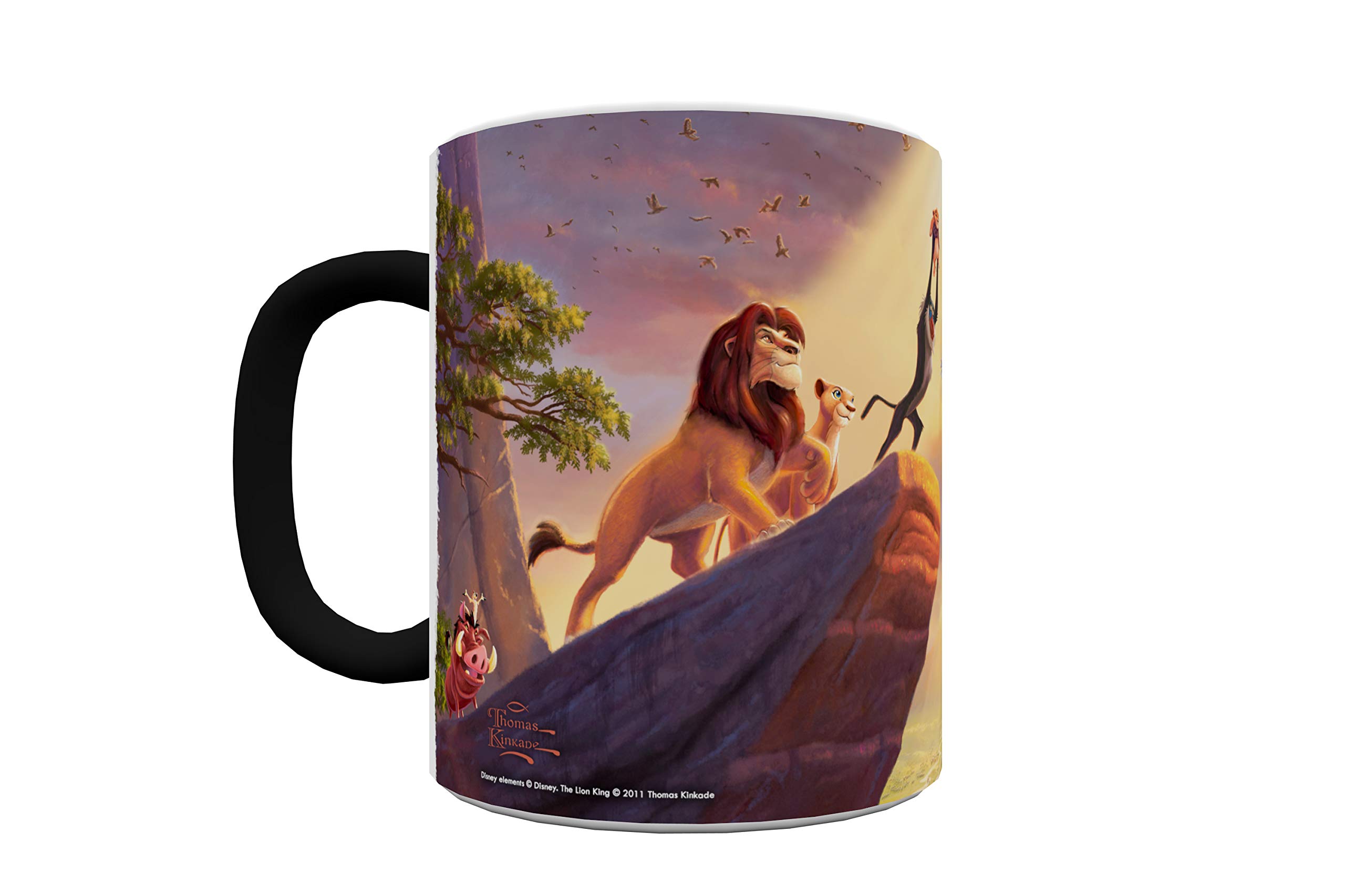 Morphing Mugs Disney - The Lion King - Presentation of Cub - Thomas Kinkade - One 11 oz Color Changing Heat Sensitive Ceramic Mug – Image Revealed When HOT Liquid Is Added!