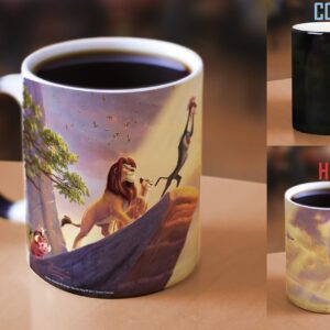 Morphing Mugs Disney - The Lion King - Presentation of Cub - Thomas Kinkade - One 11 oz Color Changing Heat Sensitive Ceramic Mug – Image Revealed When HOT Liquid Is Added!