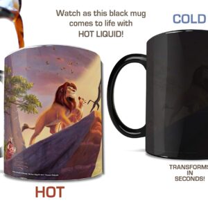 Morphing Mugs Disney - The Lion King - Presentation of Cub - Thomas Kinkade - One 11 oz Color Changing Heat Sensitive Ceramic Mug – Image Revealed When HOT Liquid Is Added!