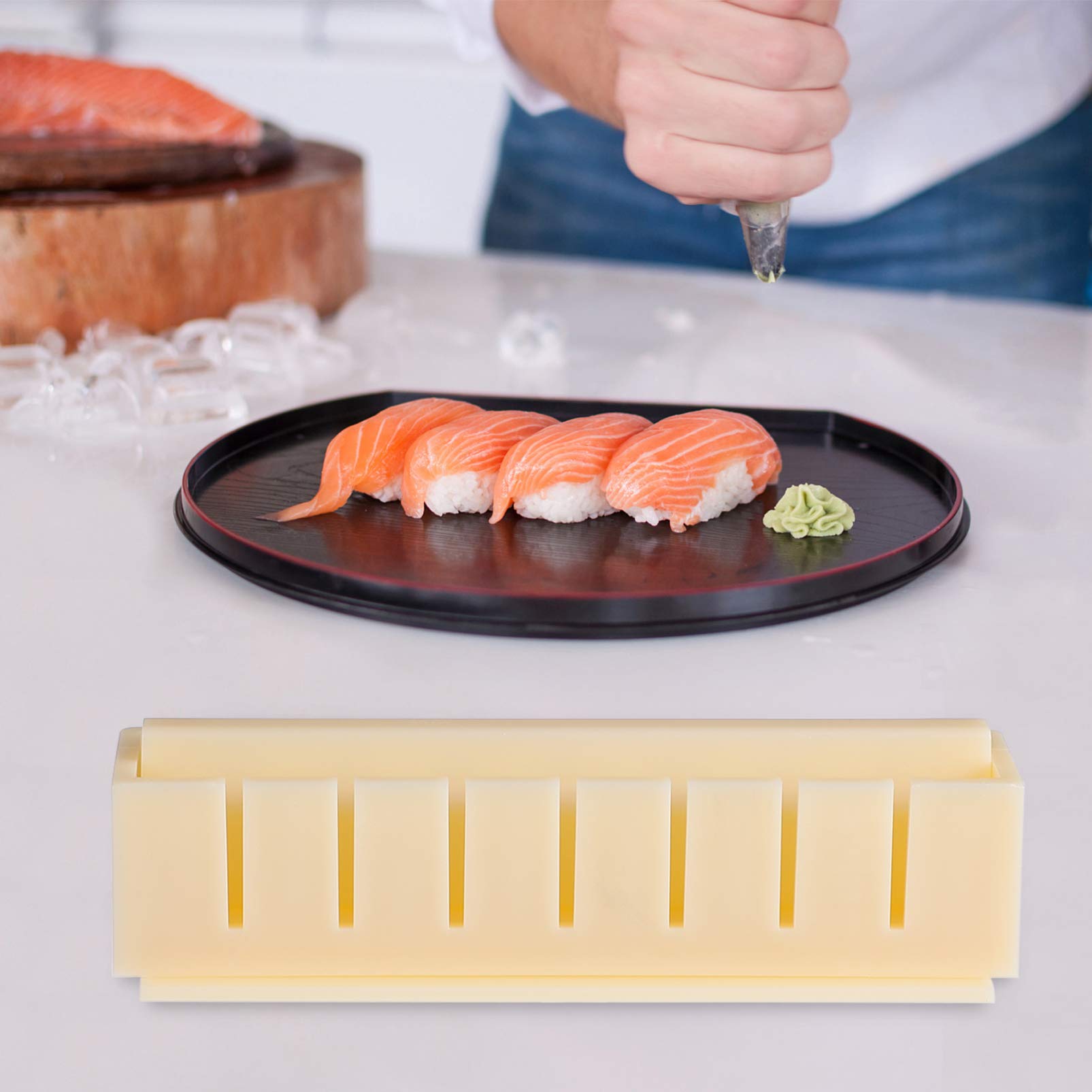 DOITOOL Sushi Press Mold Maker Rice Ball Roll Musubi Mold DIY Oshizushi Mold Sushi Making Mold Rolling Tool Kitchen Utensil