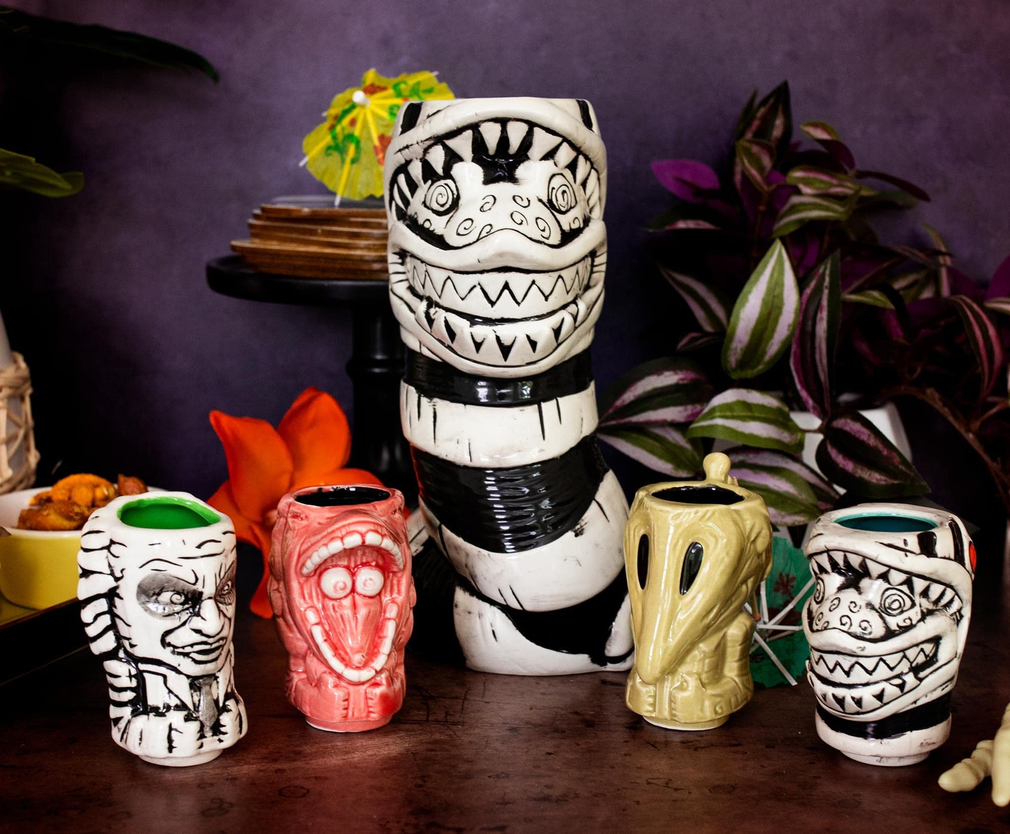 Geeki Tikis Beetlejuice Sandworm 26-Ounce Ceramic Mug | Cocktail Tumbler, Beer Mug Glassware For Liquor, Beverages, Pub Drinks, Tropical Drinkware For Home Bar | Tim Burton Gifts and Collectibles