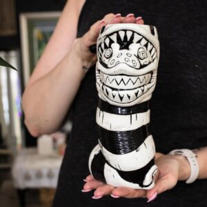 Geeki Tikis Beetlejuice Sandworm 26-Ounce Ceramic Mug | Cocktail Tumbler, Beer Mug Glassware For Liquor, Beverages, Pub Drinks, Tropical Drinkware For Home Bar | Tim Burton Gifts and Collectibles