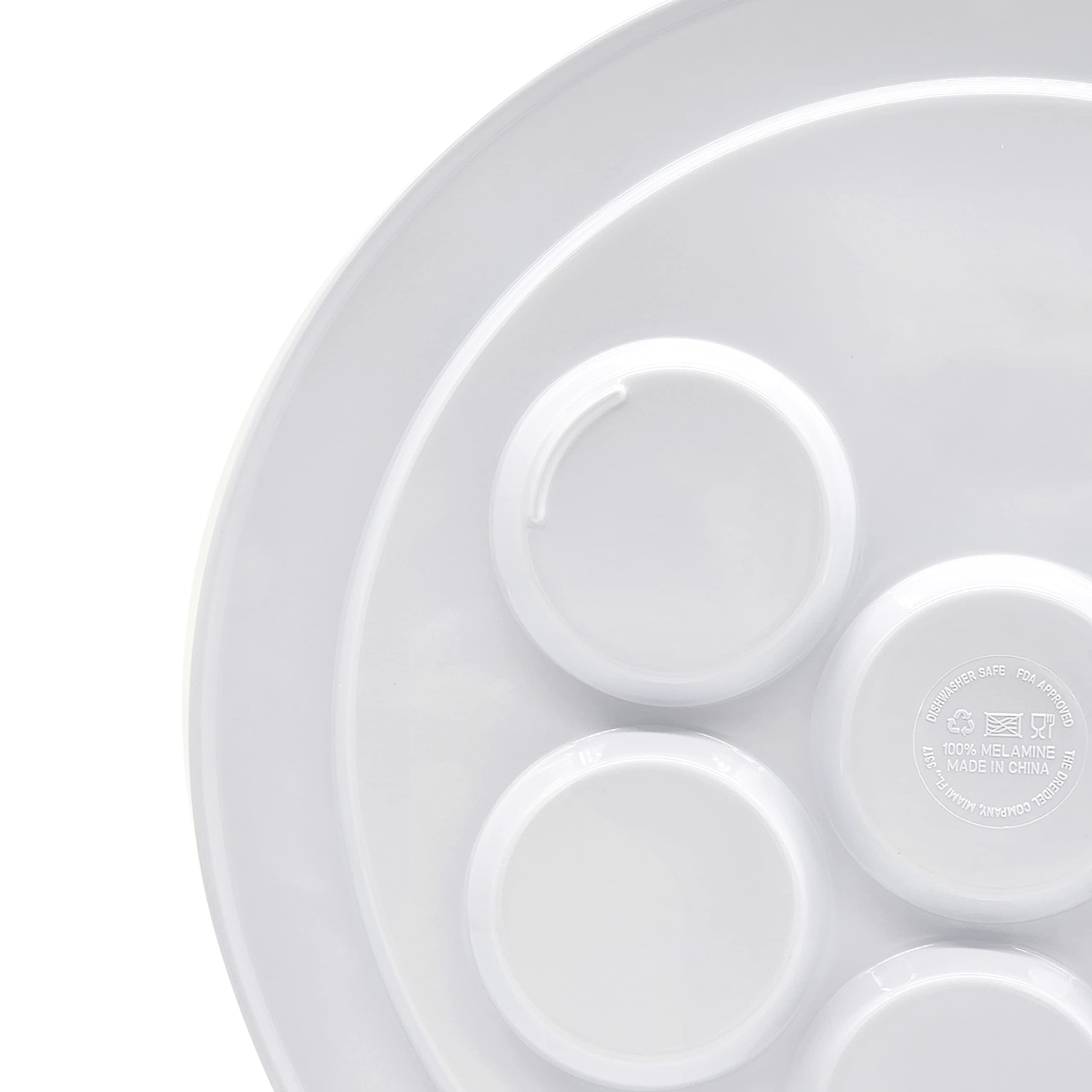 The Dreidel Company Passover Seder Plate Melamine Seder Plate Spring Garden Design, Traditional Kaarah For Pesach 12" (Single)