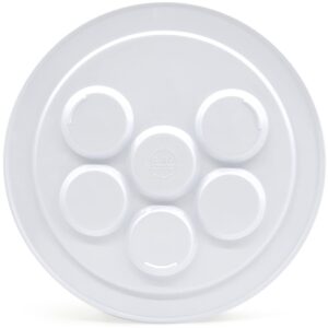 The Dreidel Company Passover Seder Plate Melamine Seder Plate Spring Garden Design, Traditional Kaarah For Pesach 12" (Single)