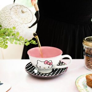 Silver Buffalo Sanrio Hello Kitty Ceramic Teacup and Saucer Set