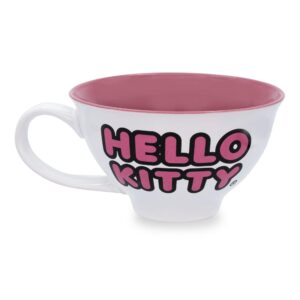 Silver Buffalo Sanrio Hello Kitty Ceramic Teacup and Saucer Set