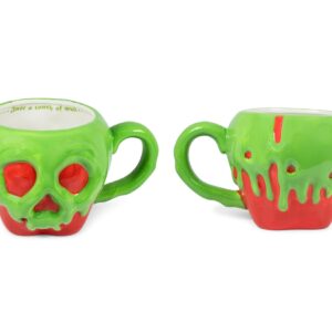 Disney Evil Queen Poison Apple Sculpted Ceramic Mug | Holds 20 Ounces