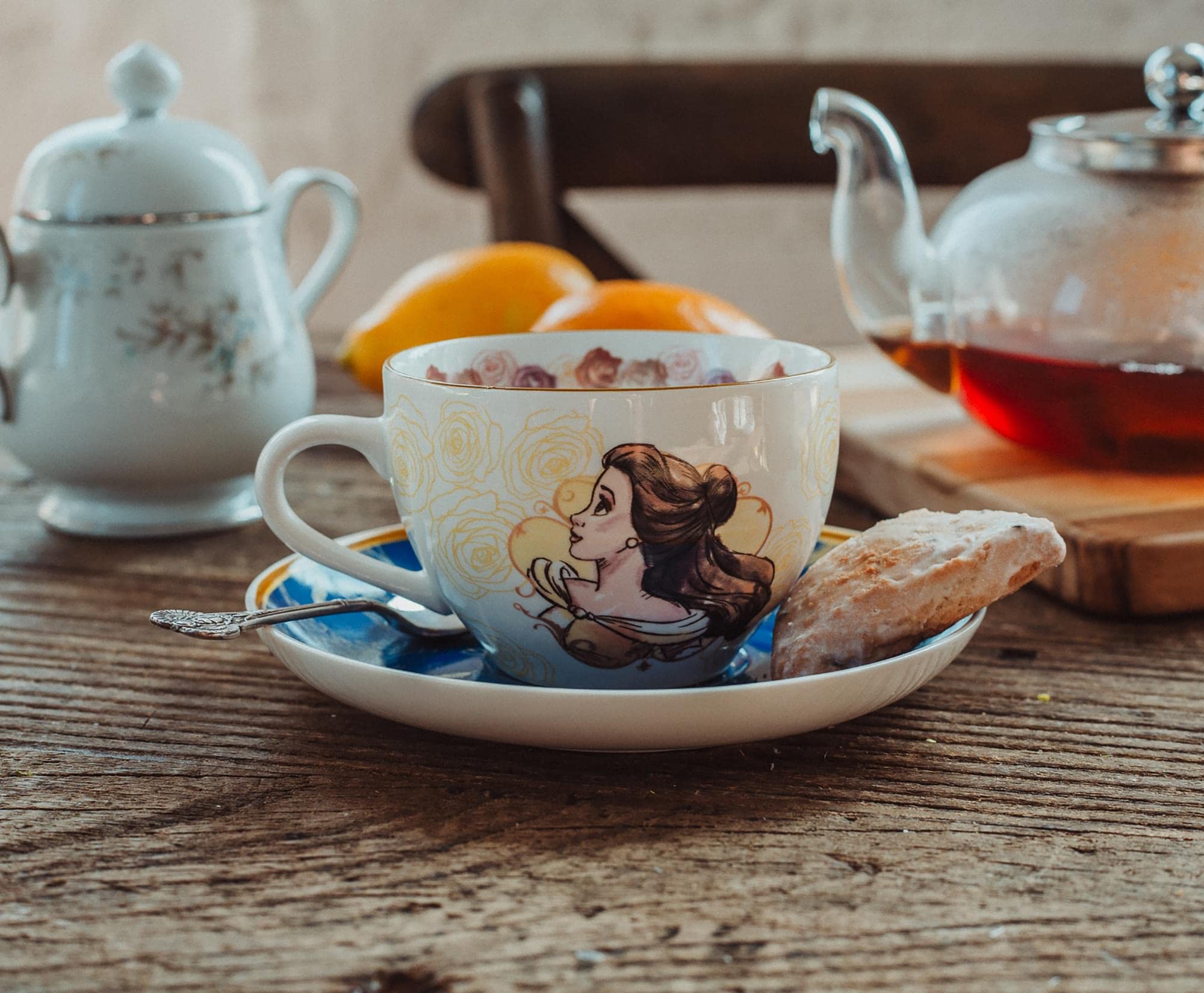 Disney Beauty and the Beast Bone China Teacup and Saucer | Set of 2