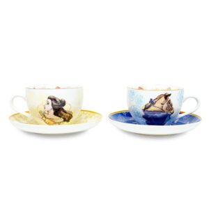 Disney Beauty and the Beast Bone China Teacup and Saucer | Set of 2