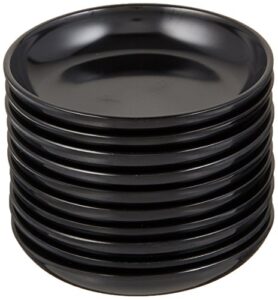 happy sales hs305ab10 melamine sauce dishes (set of 10), black