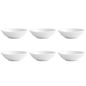 6pcs ceramic seasoning dishes, sushi dipping bowl, vinegar spice sauce dishes, mini appetizer plates, saucer kitchen tableware