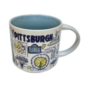 starbucks been there series pittsburgh ceramic mug, 14 oz