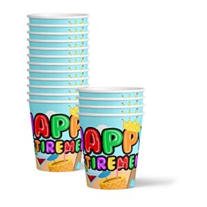 Retirement Party Supplies Set Plates Napkins Cups Tableware Kit for 16