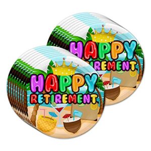 Retirement Party Supplies Set Plates Napkins Cups Tableware Kit for 16