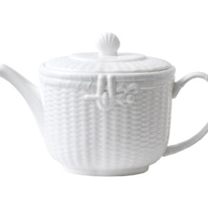 Wedgwood Nantucket Basket Teapot, 40.4 oz, White