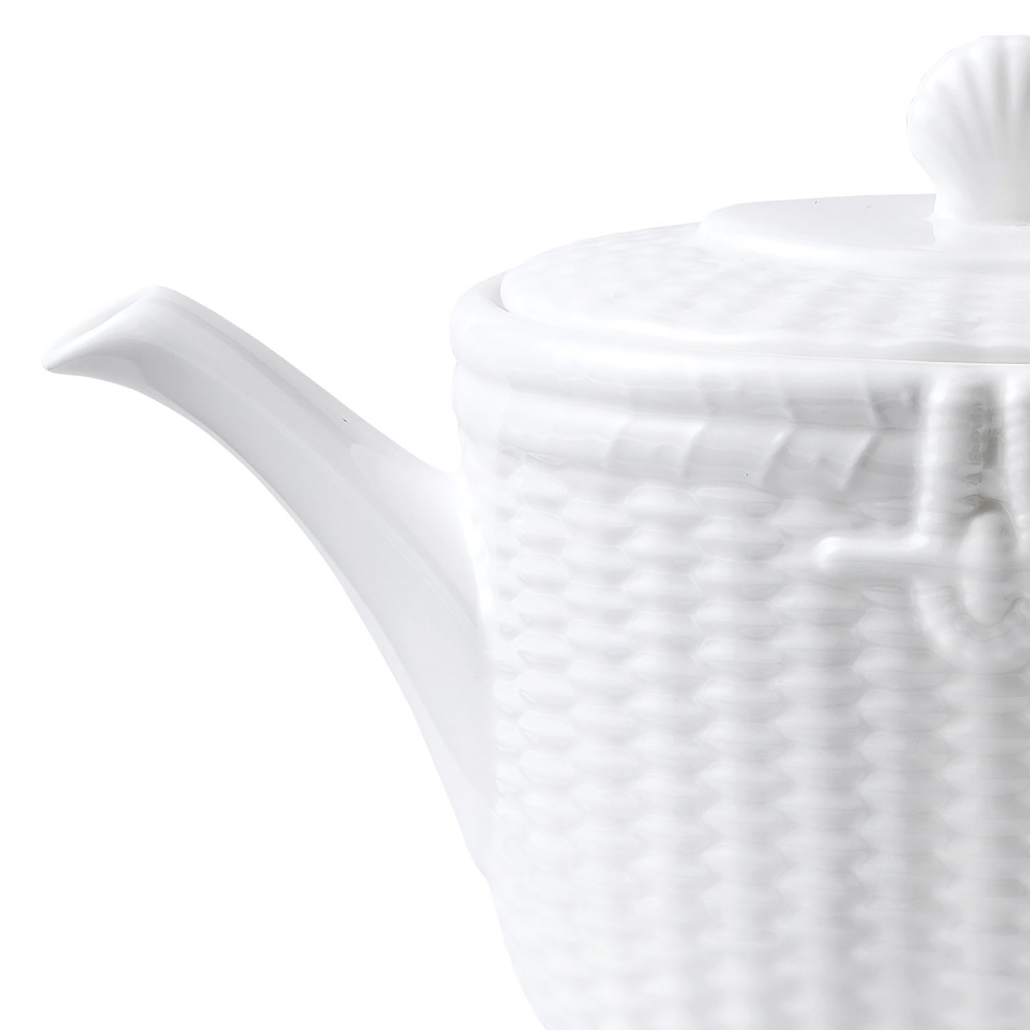 Wedgwood Nantucket Basket Teapot, 40.4 oz, White