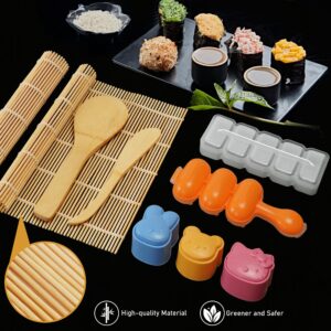 Enido 10 Pcs Sushi Making Kit for Beginners, Sushi Maker Kit, Sushi Maker Mold Set, DIY Easy Sushi Kit Maker for Home