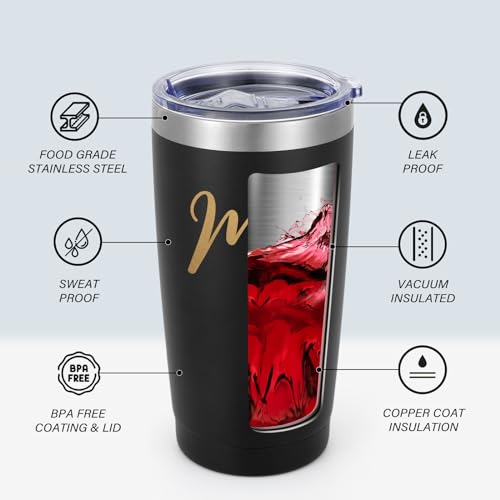 LiqCool Mr and Mrs Gifts, Wedding Gifts for Couple Wife Husband Bride Groom, Anniversary Birthday Gifts for Newlyweds, 20Oz Double Wall Vacuum Stainless Steel Tumbler Set(White & Black)