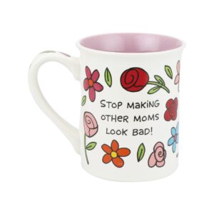 Enesco Our Name is Mud Mom of the Year Trophy Coffee Mug, 16 Ounce, Multicolor