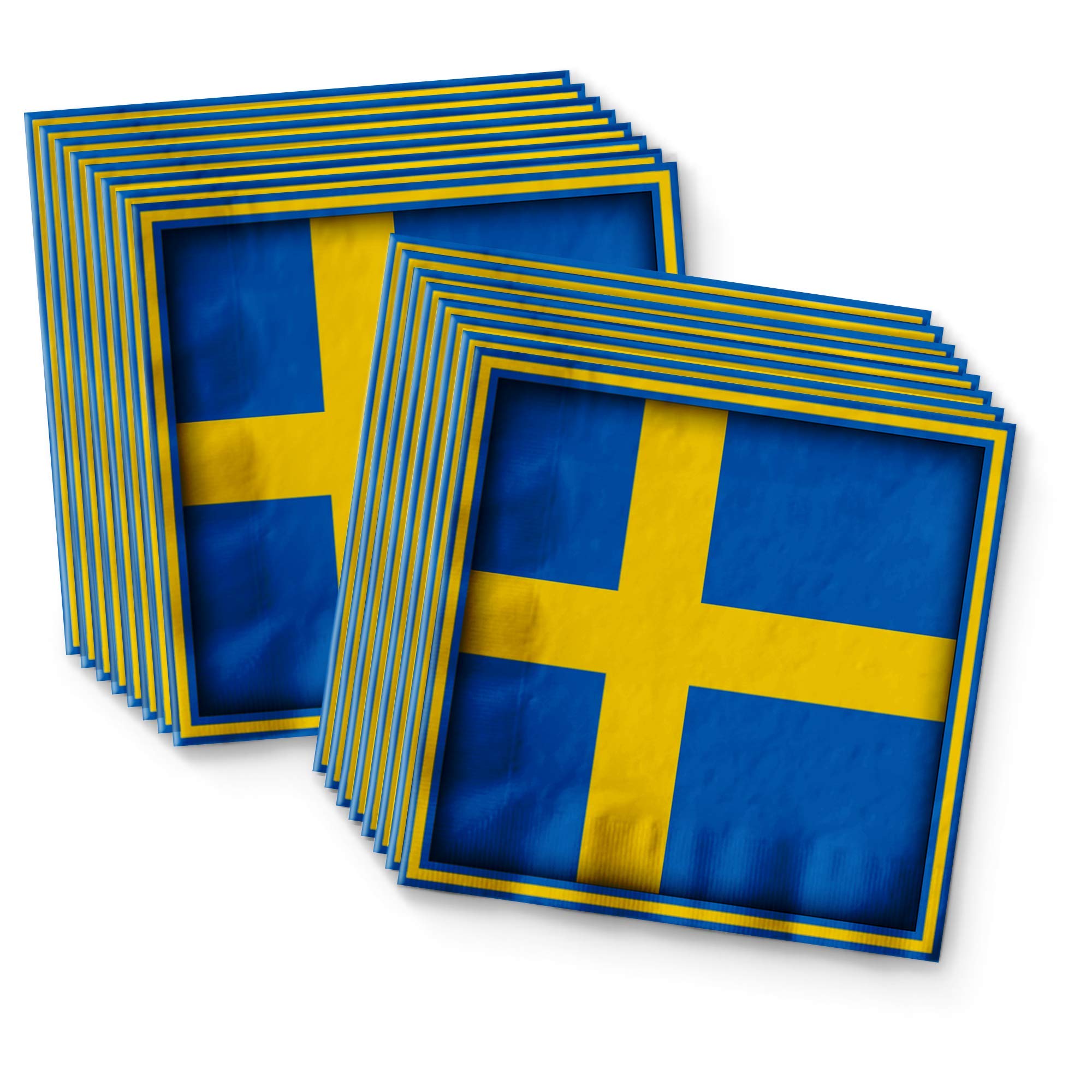 Swedish Flag Birthday Party Supplies Set Plates Napkins Cups Tableware Kit for 16