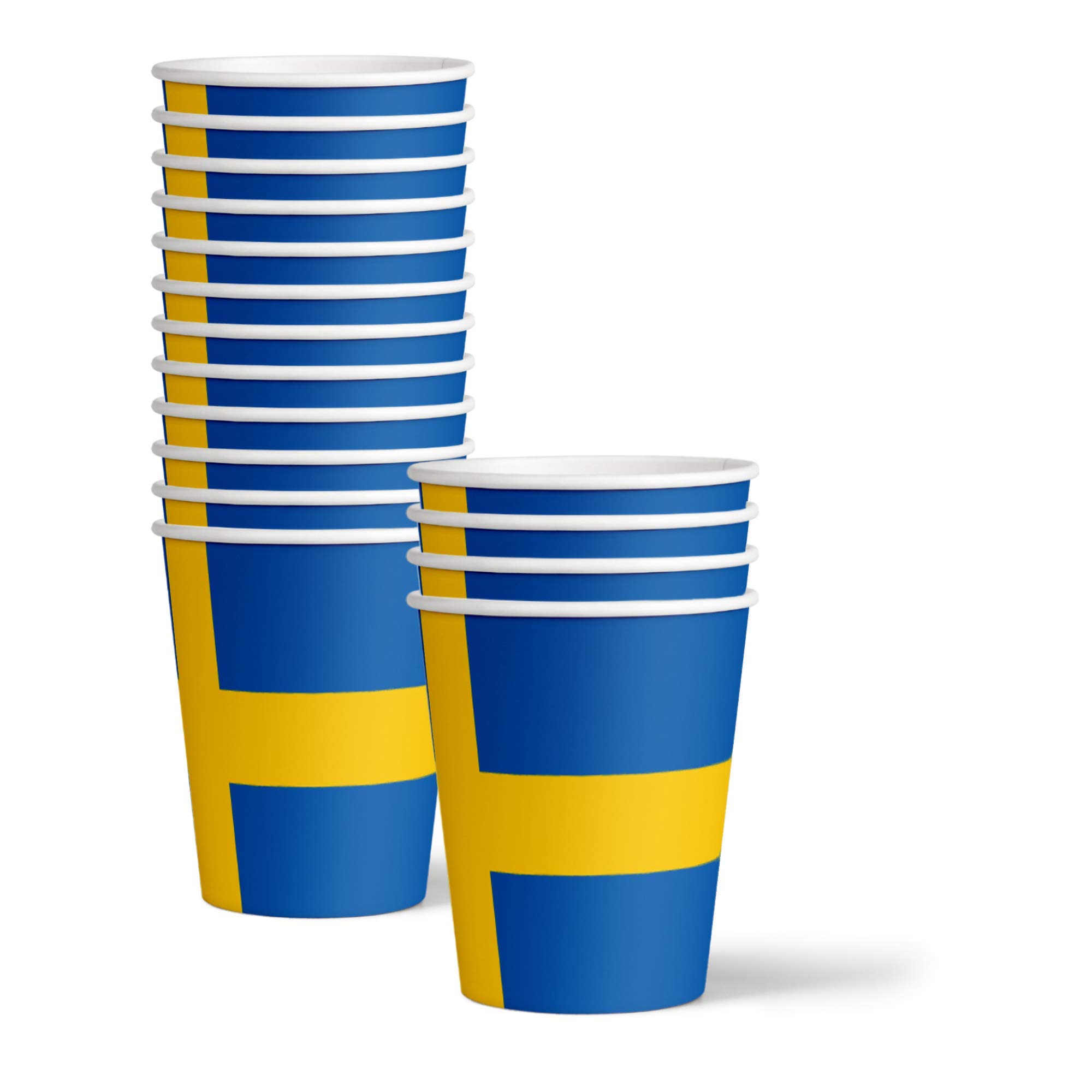 Swedish Flag Birthday Party Supplies Set Plates Napkins Cups Tableware Kit for 16