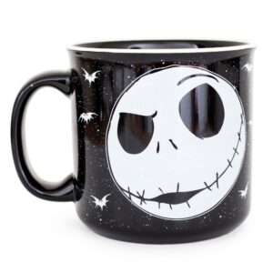 disney the nightmare before christmas jack face ceramic camper mug | 20 ounces