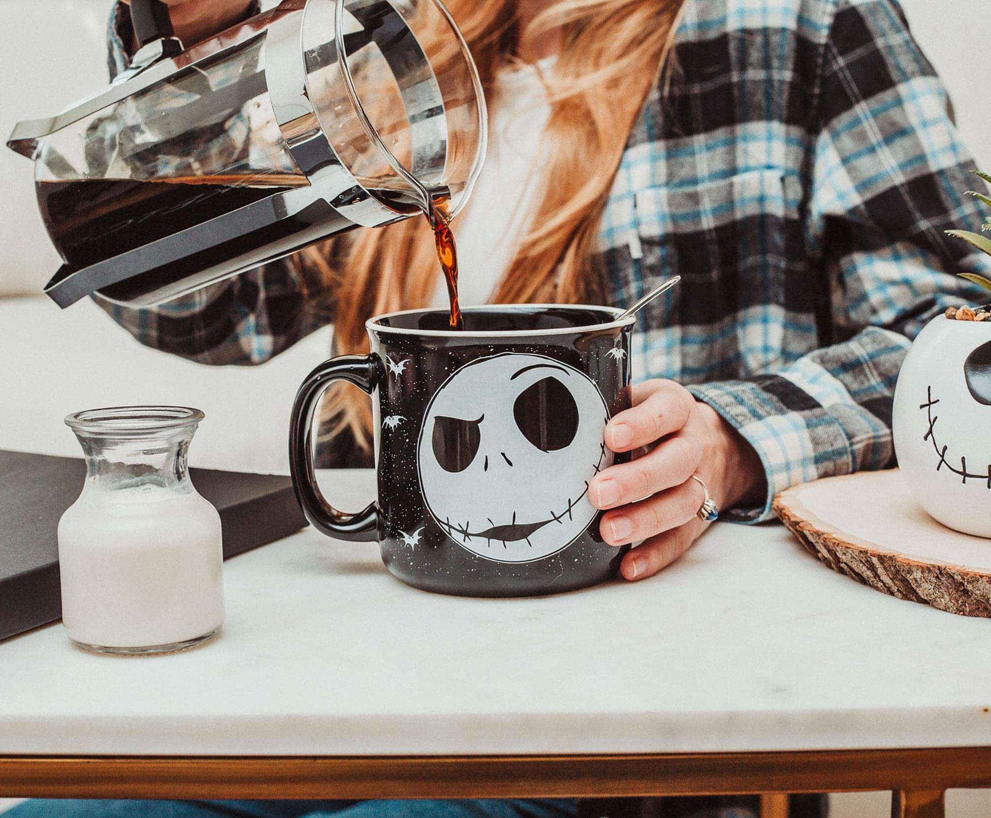 Disney The Nightmare Before Christmas Jack Face Ceramic Camper Mug | 20 Ounces