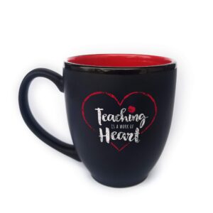 canopy street teaching is a work of heart mug/teacher gift / 14 ounce educator daycare coach gratitude coffee mug present