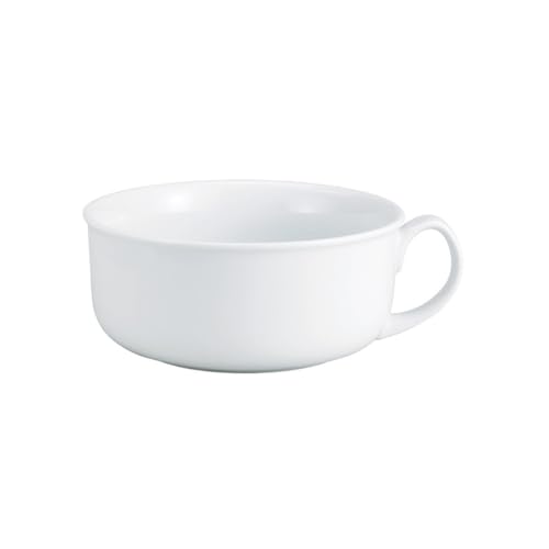 HIC Kitchen HIC Bowl, Single, 28-ounces, Fine White Porcelain