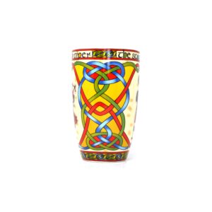 Scotland Piper Mug Cup with Scottish Red Celtic Knots Design and Highland Bagpipes by Royal Tara