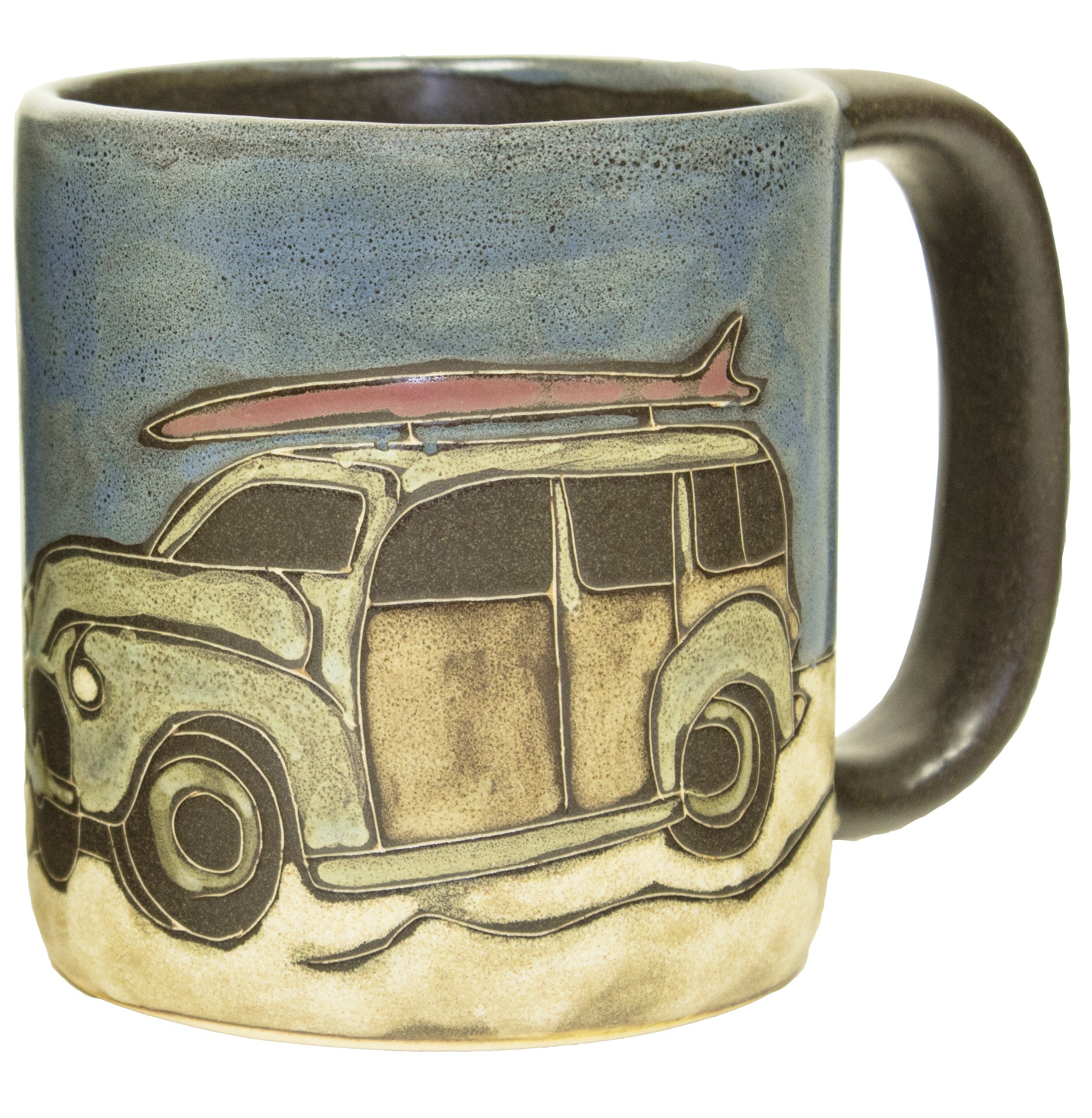 Mara Stoneware Mug - Woody Surf Wagon 16 oz - One Mug