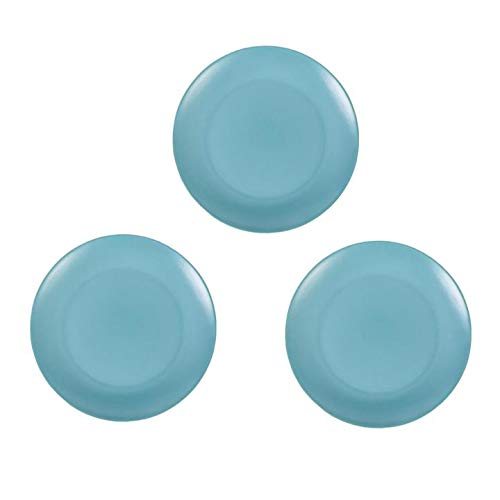 MBBITL 3-Pack Melamine Dinner Plates Dishes Set 7-inch Salad Plates Picnic Plates - Blue