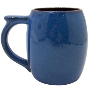 Blue Coffee Mug with a Brown and Tan Turtle Design, Nautical Theme, 5.25 Inches