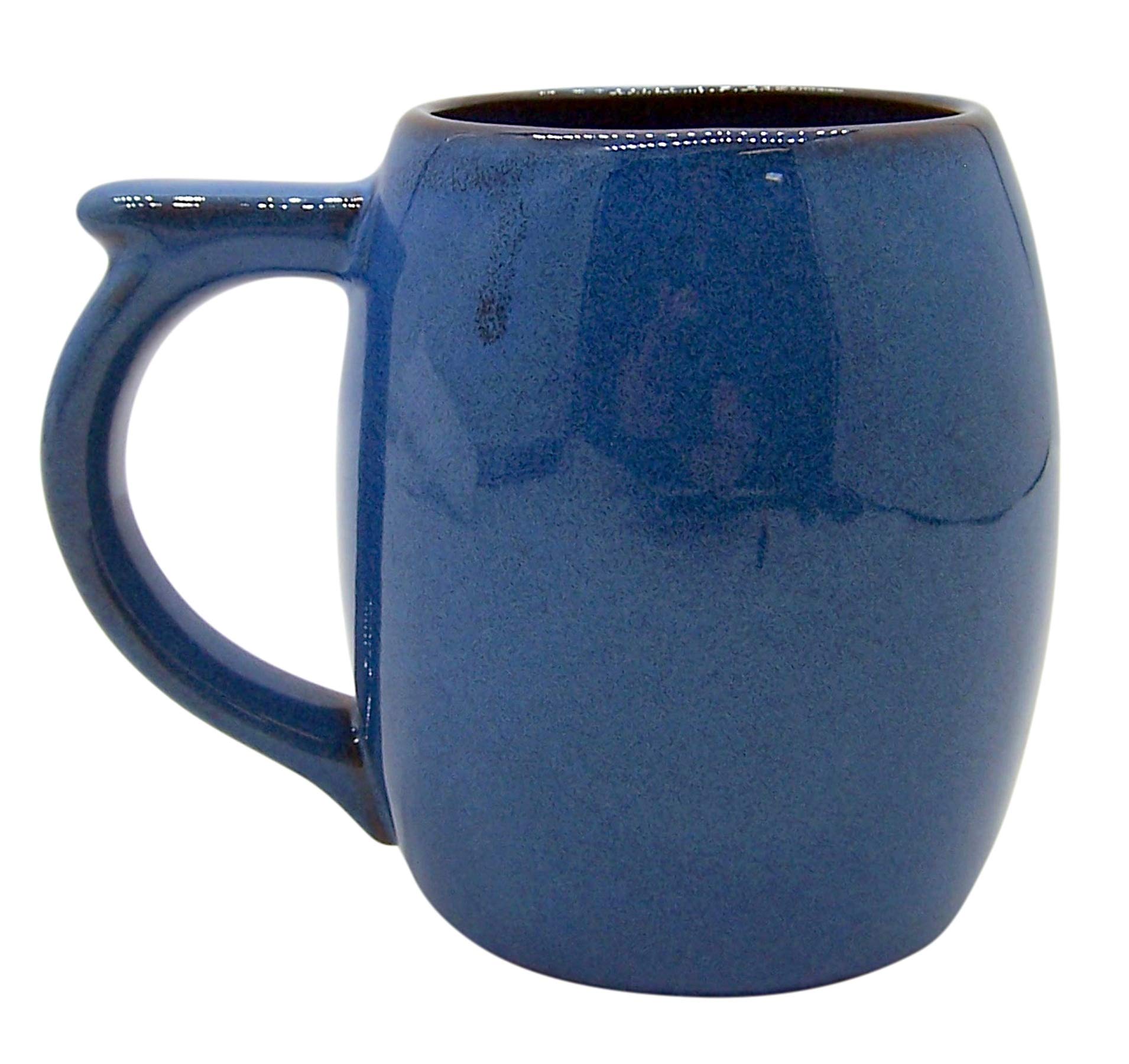 Blue Coffee Mug with a Brown and Tan Turtle Design, Nautical Theme, 5.25 Inches