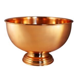 alchemade 5 liter 100% copper punch bowl with stand for your copper kitchenware and copper dishware collection - perfect for parties, everyday kitchen use, or as a decorative bowl