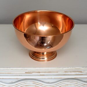 Alchemade 5 Liter 100% Copper Punch Bowl With Stand For Your Copper Kitchenware And Copper Dishware Collection - Perfect For Parties, Everyday Kitchen Use, Or As A Decorative Bowl