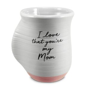 lighthouse christian products love my mom white and pink 18 ounces handwarmer coffee mug