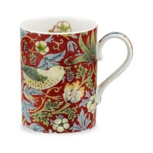 portmeirion strawberry thief mug, 0.35l red