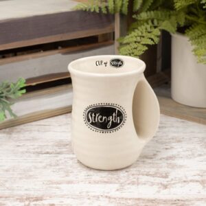 Lighthouse Christian Products The Lord is Faithful Whimsical White 14 Ounce Ceramic Handwarmer Mug