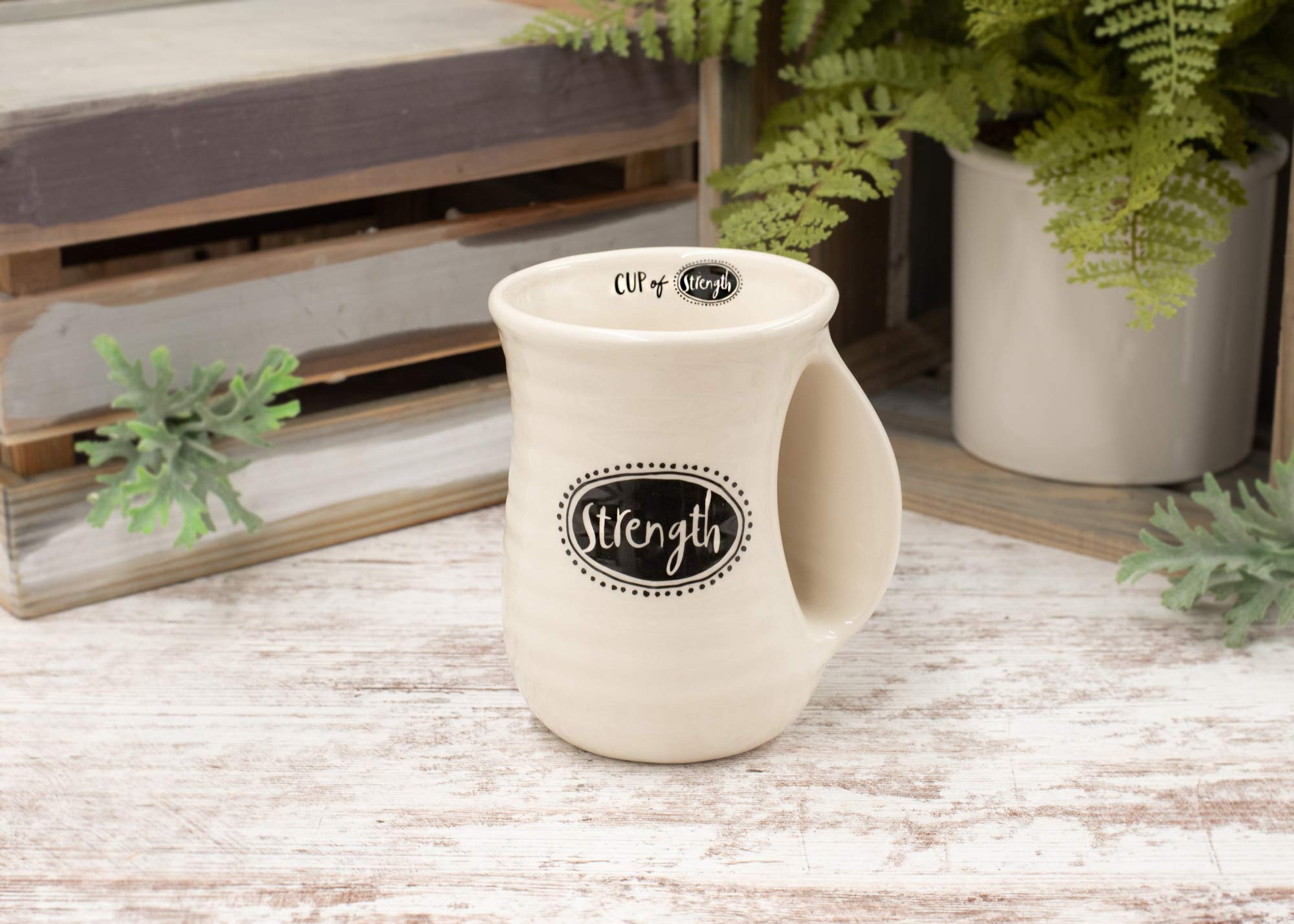 Lighthouse Christian Products The Lord is Faithful Whimsical White 14 Ounce Ceramic Handwarmer Mug