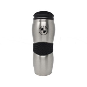 bmw genuine 14oz travel mug (brushed steel)