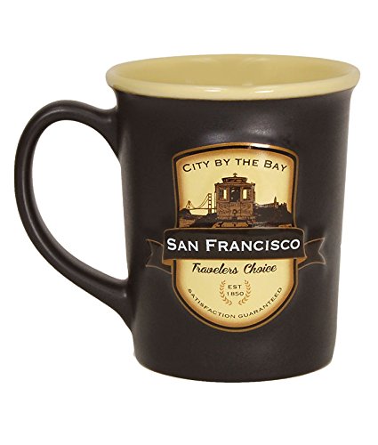 Americaware San Francisco Emblem 18oz Coffee Tea Mug Cup 5 Inches Long By 4.75 Inches Tall By 4 Inches in Diameter.