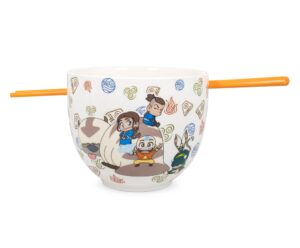 surreal entertainment avatar: the last airbender japanese dinner set | 18-ounce ramen bowl, chopsticks