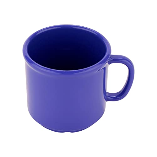 G.E.T. S-12-PB Heavy-Duty Shatterproof Plastic Coffee Mug, BPA Free, 12 Ounce, Peacock Blue (Set of 12)